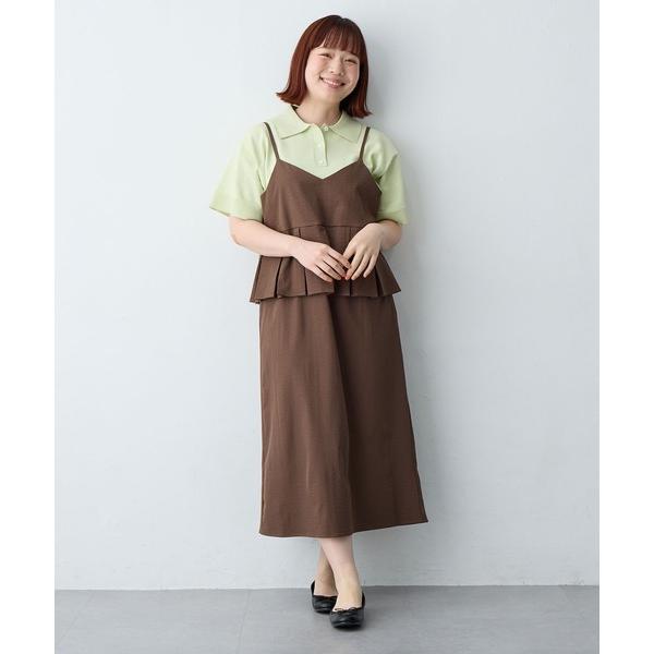 『タイムセール実施中』ZOZO問い合わせ番号:98505915ショップ:cross marche，クロスマルシェブランド:anyfee，エニフィー商品名:【anyfee/大きいサイズ】ペプラムキャミワンピース◆新色追加◆カテゴリ:ワンピース...