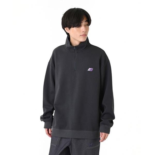 『セール実施中』ZOZO問い合わせ番号:98506194ショップ:New Balance，ニューバランスブランド:New Balance，ニューバランス商品名:NB刺繍ダブルフェイスハーフジップカテゴリ:トップス>スウェットブランド品...