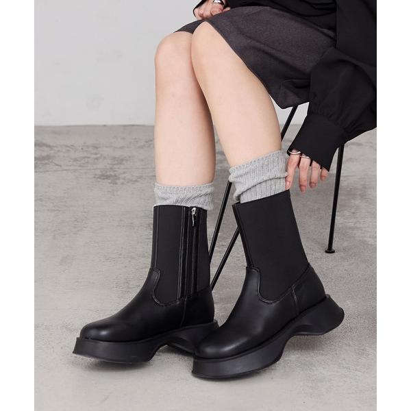 『タイムセール実施中』ZOZO問い合わせ番号:98506357ショップ:MONO-MART，モノマートブランド:forksy.，フォルクシー，MONO-MART，モノマート商品名:【forksy.】ボリュームソールサイドゴアジップアップショ...