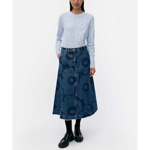ZOZO問い合わせ番号:98506361ショップ:marimekko，マリメッコブランド:marimekko，マリメッコ商品名:【ノベルティ付】《Maridenim》 Suoritus Uni / skirtカテゴリ:スカート>デニム...