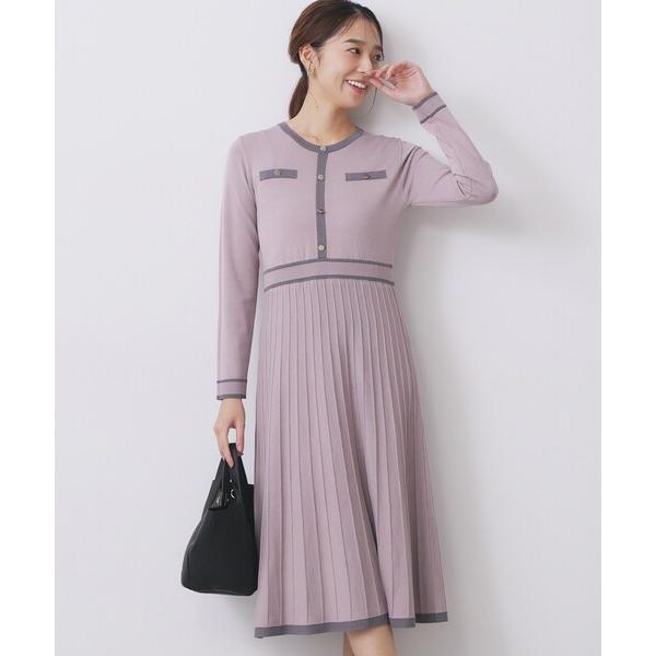 『セール実施中』ZOZO問い合わせ番号:98506590ショップ:index，インデックスブランド:index，インデックス商品名:バイカラードッキング風ニットワンピース【洗濯機OK/抗ピル】カテゴリ:ワンピース/ドレス>ワンピースブ...