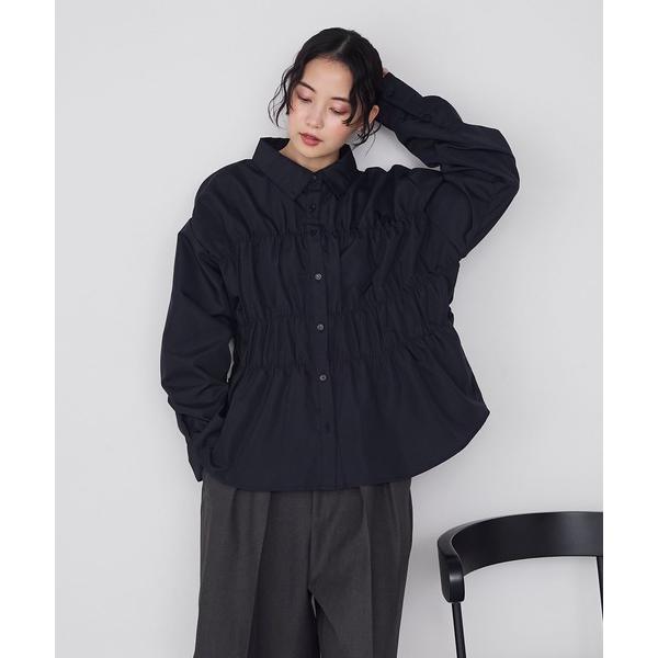 『タイムセール実施中』ZOZO問い合わせ番号:98506932ショップ:MONO-MART，モノマートブランド:forksy.，フォルクシー，MONO-MART，モノマート商品名:【forksy.】シャーリングビスチェ風デザイン長袖シャツカ...