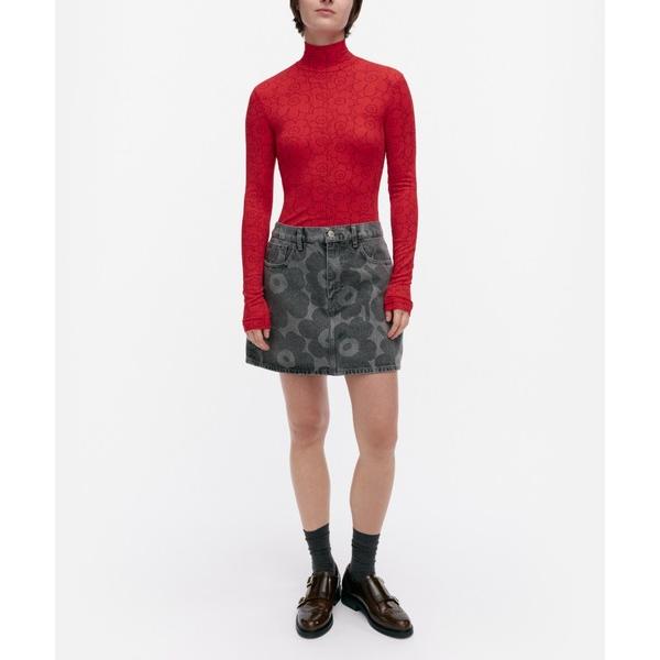 ZOZO問い合わせ番号:98507164ショップ:marimekko，マリメッコブランド:marimekko，マリメッコ商品名:【ノベルティ付】《Maridenim》 Ruudut Unikko / skirtカテゴリ:スカート>デニ...