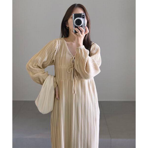 『タイムセール実施中』ZOZO問い合わせ番号:98507187ショップ:kobelettuce，コウベレタスブランド:KOBE LETTUCE，コウベレタス商品名:[ yuiさんコラボ ]前後2way長袖プリーツワンピースカテゴリ:ワンピー...