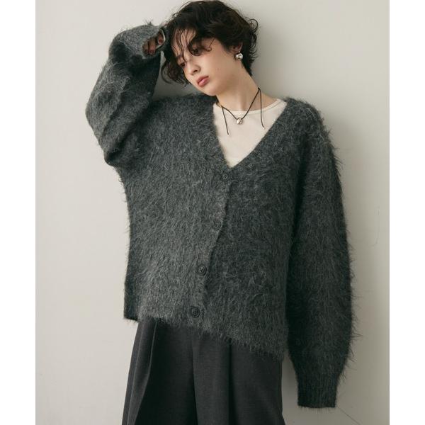 『セール実施中』ZOZO問い合わせ番号:98538110ショップ:Auntie Rosa，アンティローザブランド:Trish，トリッシュ商品名:【ウール混】イエティシャギーVネックカーディガンカテゴリ:トップス>カーディガン/ボレロブ...