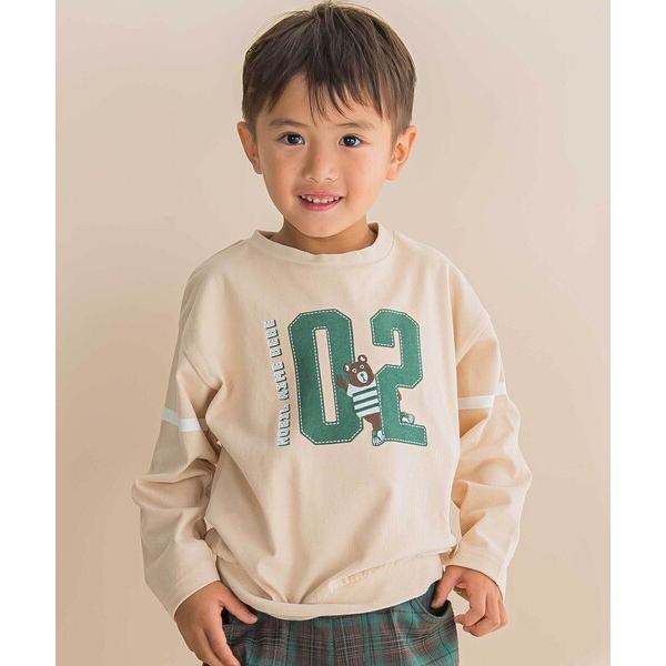 『タイムセール実施中』ZOZO問い合わせ番号:98538439ショップ:BEBE ONLINE STORE，ベベ オンラインストアブランド:Noeil aime BeBe，ノイユエイムベベ商品名:ナンバリング天竺ドロップショルダーTシャツ(...