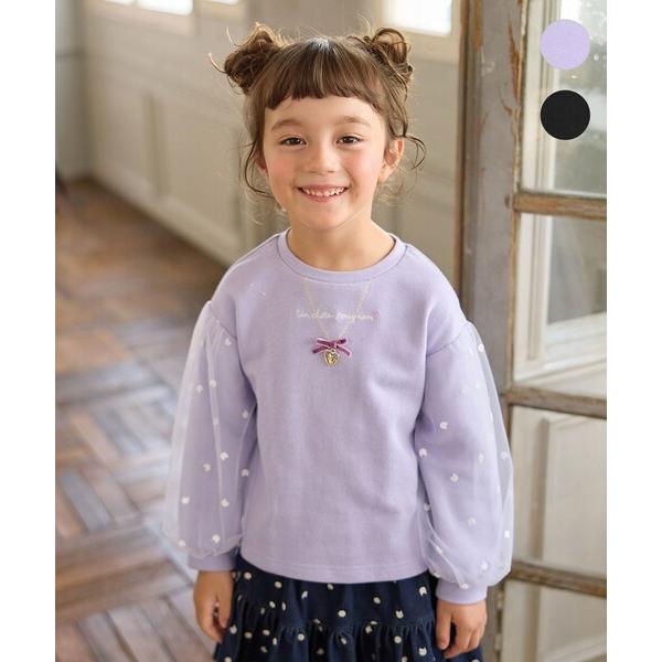 『セール実施中』ZOZO問い合わせ番号:98539097ショップ:ANY，エニィブランド:ANY，エニィ商品名:袖チュール トレーニャーカテゴリ:トップス>スウェットブランド品番:TOFSGA0432素材:ラベンダー/ブラック：[本体...