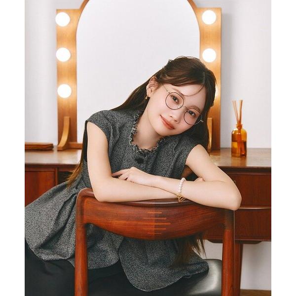 ZOZO問い合わせ番号:98540091ショップ:Zoff，ゾフブランド:Zoff，ゾフ商品名:【水越みさと さんコラボ】【WEB限定】Zoff｜Misato Mizukoshi ボストン型 丸型 メガネ｜中顔面短縮みえ 伊達メガネ 度付き...