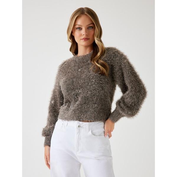 『セール実施中』ZOZO問い合わせ番号:98540356ショップ:GUESS，ゲスブランド:Guess，ゲス商品名:Long Sleeves Crew Neck Kira Lurex Mix Sweater ニット セーターカテゴリ:トップ...