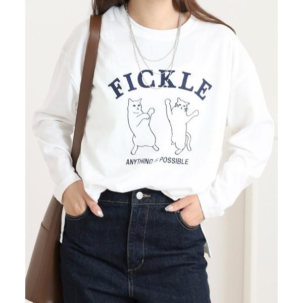 『タイムセール実施中』ZOZO問い合わせ番号:98542468ショップ:FUNALIVE，ファンアライブブランド:Quelle Chance，ケルシャンス，FUNALIVE，ファンアライブ商品名:プリント+刺繍　長袖Tシャツカテゴリ:トップ...