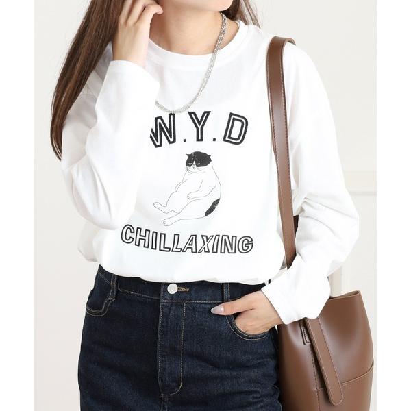 ZOZO問い合わせ番号:98542470ショップ:FUNALIVE，ファンアライブブランド:Quelle Chance，ケルシャンス，FUNALIVE，ファンアライブ商品名:プリント+刺繍　長袖Tシャツカテゴリ:トップス>Tシャツ/カ...