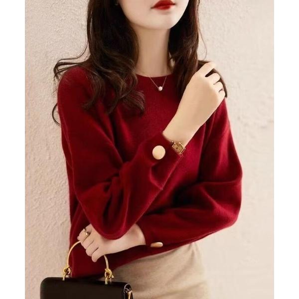 『タイムセール実施中』ZOZO問い合わせ番号:98573639ショップ:Ada.，エイダブランド:maison de LATIR，メゾンドラティール商品名:「さりげなく、差がつく。」上品アクセント。袖ゴールドボタン付ききれいめ七分袖ニット。...