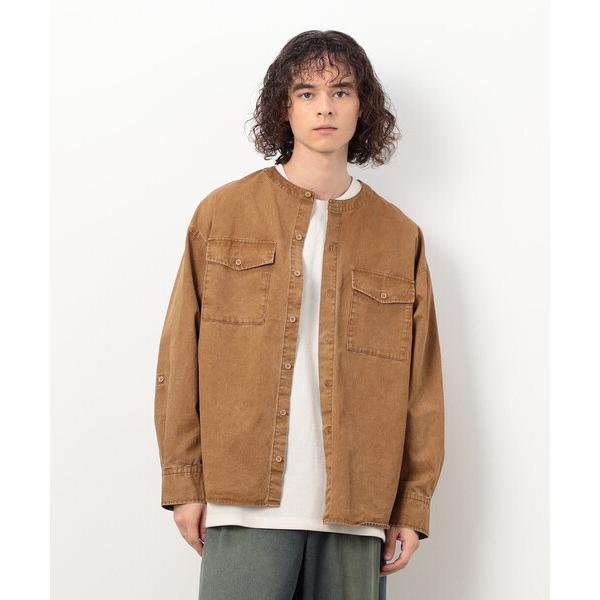 『セール実施中』ZOZO問い合わせ番号:98573764ショップ:COMME CA ISM，コムサイズムブランド:Purple&amp;Yellow，パープルアンドイエロー商品名:硫化ツイルブリーチクルーネック ワークシャツカテゴリ:トップ...