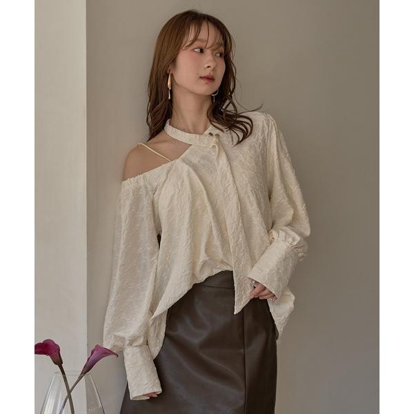 ZOZO問い合わせ番号:98574330ショップ:mideal，マイディールブランド:mideal，マイディール商品名:deformation one shoulder blouse / デフォメーションワンショルブラウスカテゴリ:トップス...