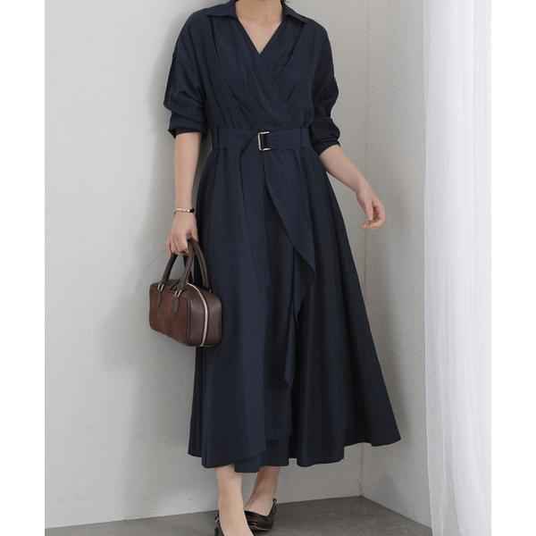 『セール実施中』ZOZO問い合わせ番号:98574341ショップ:La TOTALITE，ラ トータリテブランド:La TOTALITE，ラトータリテ商品名:【洗える】カシュクールシャツワンピースカテゴリ:ワンピース/ドレス>ワンピー...