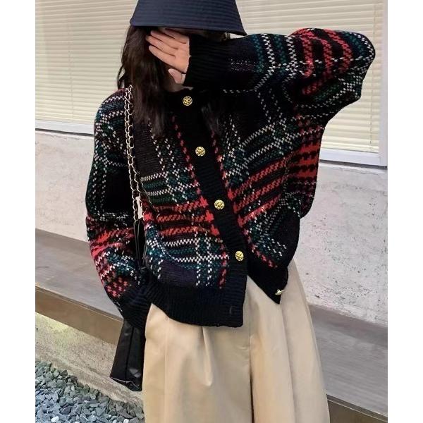 『タイムセール実施中』ZOZO問い合わせ番号:98574382ショップ:ABITOKYO，アビトーキョーブランド:Diosfront，ディオスフロント，ABITOKYO，アビトーキョー商品名:チェック柄ニットカーディガンカテゴリ:トップス&...