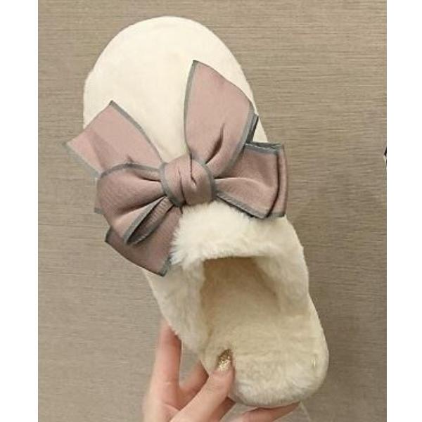 『セール実施中』ZOZO問い合わせ番号:98575191ショップ:Dolce Fiora，ドルチェフィオラブランド:Dolce Fiora，ドルチェフィオラ商品名:ふわふわリボンルームシューズカテゴリ:インテリア>ルームシューズ/スリ...