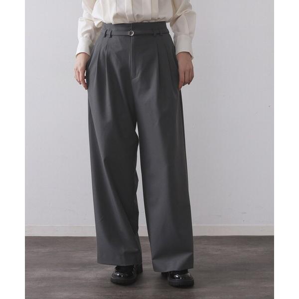 『セール実施中』ZOZO問い合わせ番号:98575313ショップ:OPAQUE.CLIP，オペークドットクリップブランド:OPAQUE.CLIP，オペークドットクリップ商品名:ベルト付きタックワイドパンツ【洗濯機OK】カテゴリ:パンツ&gt...