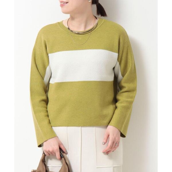 『セール実施中』ZOZO問い合わせ番号:98575575ショップ:NOLLEY'S，ノーリーズブランド:MICO COULIER，ミコクリエ，NOLLEY'S，ノーリーズ商品名:センターライン2ＷAYバイカラープルオーバーニットカテゴリ:ト...