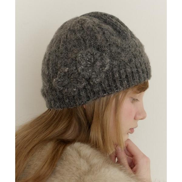 『タイムセール実施中』ZOZO問い合わせ番号:98575646ショップ:19 roots studio，ナインティーン ルーツ スタジオブランド:GIUNON，ジウノン商品名:flower cable knit cap / フラワーケーブル...