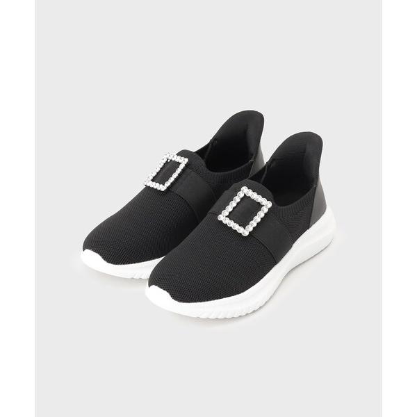 『セール実施中』ZOZO問い合わせ番号:98575696ショップ:OPAQUE.CLIP，オペークドットクリップブランド:OPAQUE.CLIP，オペークドットクリップ商品名:【軽量】ビジュー付きニットスニーカーカテゴリ:シューズ>ス...