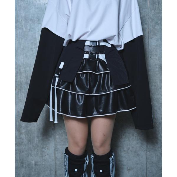 『セール実施中』ZOZO問い合わせ番号:98576157ショップ:Teem Store，チームストアブランド:Re:CRYPT，リクリプト商品名:配色ラップスカート / バックルカテゴリ:スカート>スカートブランド品番:RE0112素...