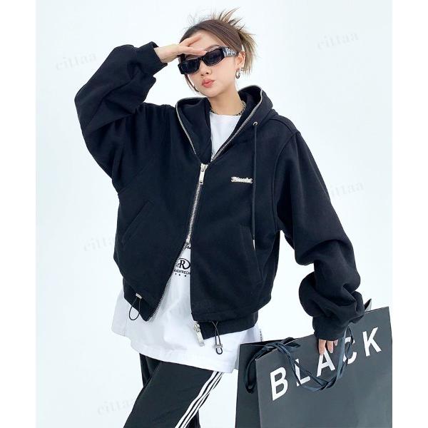 ZOZO問い合わせ番号:98576227ショップ:Dalfwin，ダールフィンブランド:Dalfwin，ダールフィン商品名:韓国ファッション レイヤード風デザインジップアップパーカーカテゴリ:トップス>パーカーブランド品番:D-409...