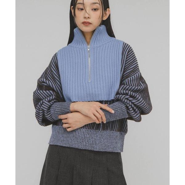 『セール実施中』ZOZO問い合わせ番号:98576857ショップ:KBF，ケービーエフブランド:KBF，ケイビーエフ商品名:【累計販売点数3万3千点突破】レイヤードハーフZIPニットカテゴリ:トップス>ニット/セーターブランド品番:K...