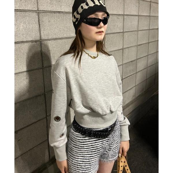 『セール実施中』ZOZO問い合わせ番号:98578234ショップ:JEANASIS，ジーナシスブランド:JEANASIS，ジーナシス商品名:【25quee】アイレットスウェットショートプルオーバー/602715カテゴリ:トップス>スウ...