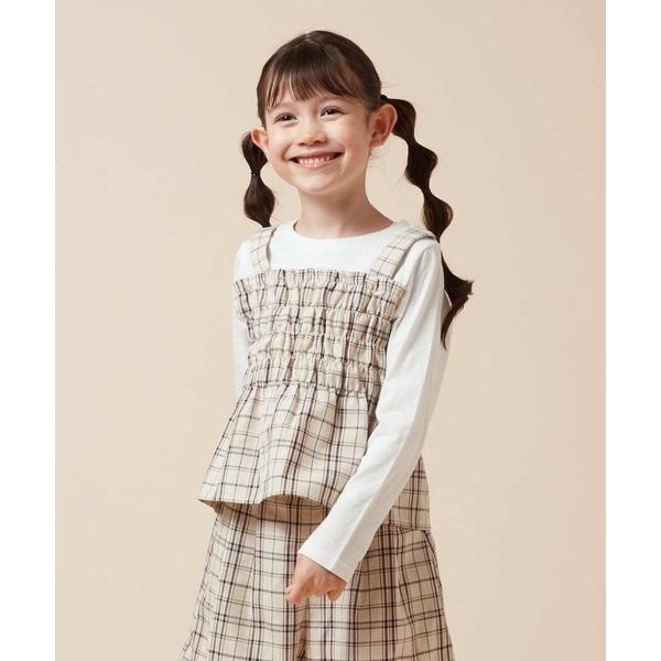 『セール実施中』ZOZO問い合わせ番号:98579404ショップ:a.v.v，アー・ヴェ・ヴェブランド:a.v.v，アーヴェヴェ商品名:[100-160]シャーリングビスチェドッキングトップスカテゴリ:トップス>Tシャツ/カットソーブ...