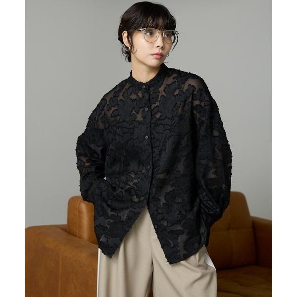 ZOZO問い合わせ番号:98580430ショップ:Bonjour Sagan，ボンジュールサガンブランド:SOTT，ソット，Bonjour Sagan，ボンジュールサガン商品名:Cut Jacquard Sheer Shirt / カットジ...
