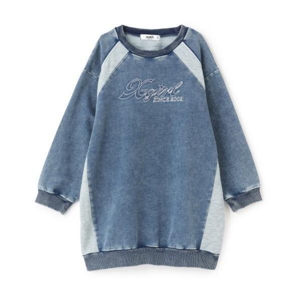 『セール実施中』ZOZO問い合わせ番号:98610641ショップ:X-girl Stages，エックスガール ステージスブランド:X-girl Stages，エックスガールステージス商品名:配色切替ロゴ刺しゅうワンピースカテゴリ:ワンピース...