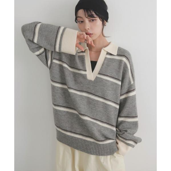 『タイムセール実施中』ZOZO問い合わせ番号:98641834ショップ:LIAN，リアンブランド:LIAN，リアン商品名:アルパカタッチボーダーポロニットカテゴリ:トップス>ニット/セーターブランド品番:241-841R1415素材:...