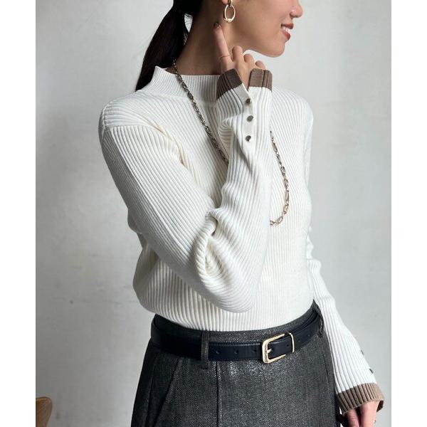 『セール実施中』ZOZO問い合わせ番号:98643217ショップ:Chez toi，シェトワブランド:Chez toi，シェトワ商品名:袖口ボタンハイネックプルオーバーカテゴリ:トップス>ニット/セーターブランド品番:PGC10522...