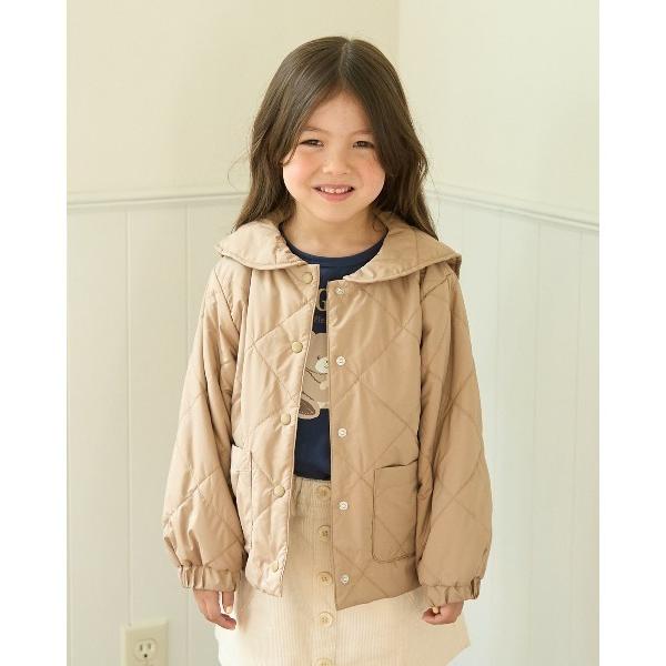『セール実施中』ZOZO問い合わせ番号:98643441ショップ:petit main，プティマインブランド:Lycee mine，リセマイン，petit main，プティマイン商品名:取外しできるセーラーカラー付きキルティングブルゾンカテ...