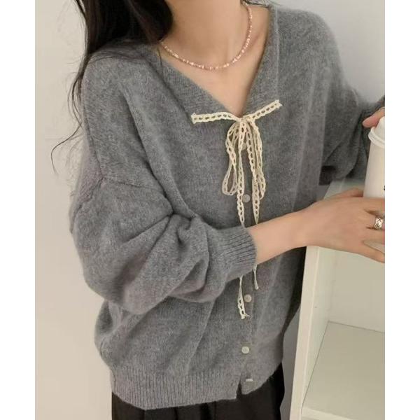 『タイムセール実施中』ZOZO問い合わせ番号:98643982ショップ:Doula Doula，ドゥーラドゥーラブランド:2ly2，トゥーリートゥー商品名:ゆるかわリボンカーディガンカテゴリ:トップス>カーディガン/ボレロブランド品番...