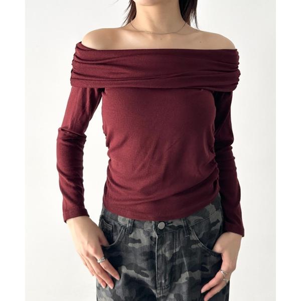 『セール実施中』ZOZO問い合わせ番号:98644497ショップ:Outfitter lab，アウトフィッターラボブランド:Bamm，バム商品名:ドレープオフショルトップスカテゴリ:トップス>Tシャツ/カットソーブランド品番:BA22...