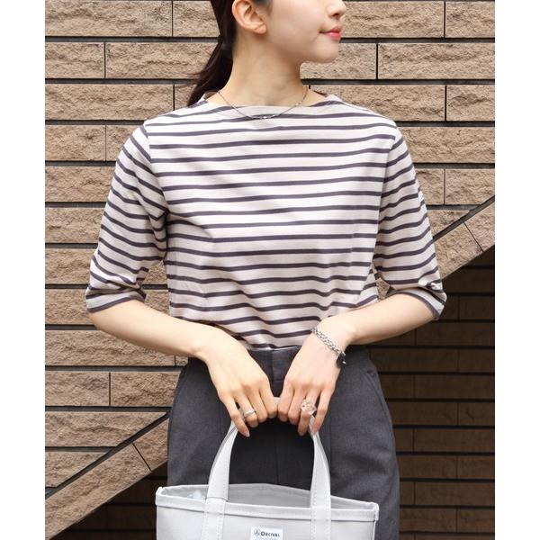 『タイムセール実施中』参考価格：8，800円発売時期：2024年03月コンディション：A（使用感なし）数回使用した程度で使用感が感じられないアイテム参考商品名：ORCIVAL/オーシバル　ボートネックハーフスリーブプルオーバー　ボーダー　B...