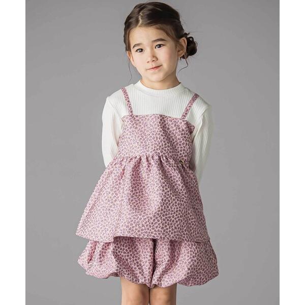 『タイムセール実施中』ZOZO問い合わせ番号:98675193ショップ:BEBE ONLINE STORE，ベベ オンラインストアブランド:BeBe Petits Pois Vert，ベベプチポワヴェール商品名:重ね着風花ジャガードチュニッ...
