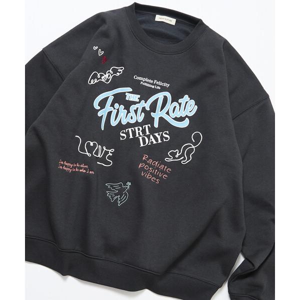 『セール実施中』ZOZO問い合わせ番号:98675219ショップ:FREAK'S STORE，フリークスストアブランド:FREAK'S STORE，フリークスストア商品名:限定展開 リラックスフィット ロープ刺繍デザイン プリント クルーネ...