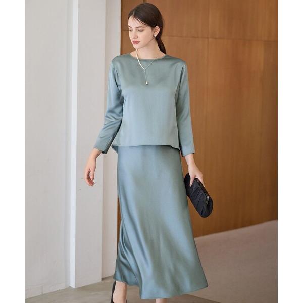 『セール実施中』ZOZO問い合わせ番号:98675781ショップ:23区，ニジュウサンクブランド:23区，ニジュウサンク商品名:【APPLAUDIR】ヴィンテージサテン セットアップカテゴリ:ジャケット/アウター>セットアップブランド...