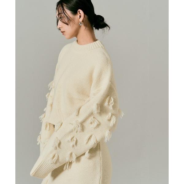 『タイムセール実施中』ZOZO問い合わせ番号:98676190ショップ:Ada.，エイダブランド:W:Huku，フーク商品名:ポイント フリンジ ショート ニット / Pointed Fringe Short Knitカテゴリ:トップス&g...