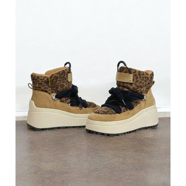 『セール実施中』ZOZO問い合わせ番号:98678061ショップ:ASH，アッシュブランド:ASH，アッシュ商品名:ASH/アッシュ【OREGON】厚底レオパードスニーカーブーツ ウェッジヒール リボンシューレース スタッズ 8cmヒールカ...