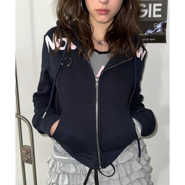 ZOZO問い合わせ番号:98678253ショップ:Auntie Rosa，アンティローザブランド:SHAGGIE，シャギー商品名:【ViVi掲載】ボディピアス付きワッフルパーカーカテゴリ:トップス>パーカーブランド品番:SGIZI25...