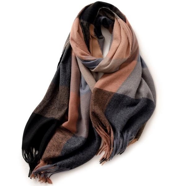 『セール実施中』ZOZO問い合わせ番号:98678816ショップ:BUFFALO BOBS，バッファローボブズブランド:JOHNNY WOLF，ジョニーウルフ商品名:CHAT チェック フリンジ 大判 マフラー/ストール (ユニセックスアイ...