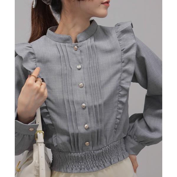 『タイムセール実施中』ZOZO問い合わせ番号:98678824ショップ:me Jane，ミージェーンブランド:pumpkin port，パンプキンポート，meJane，ミージェーン商品名:ツィード風 ピンタックフリル 長袖 クロップド丈 ブ...