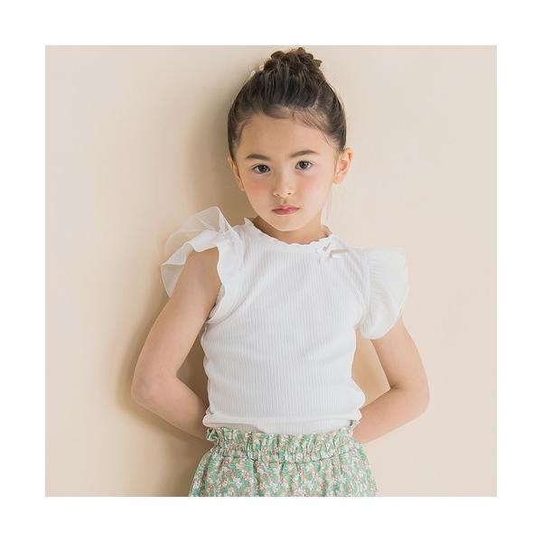 『セール実施中』参考価格：4，290円発売時期：2023年04月コンディション：B（目立つ使用感なし）使用感が少ない、または気にならないアイテム前身頃：汚れ参考商品名：Noeil aime BeBe/チュールフリルロール襟Tシャツ(80~1...