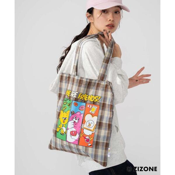 『セール実施中』ZOZO問い合わせ番号:98709708ショップ:WEGO，ウィゴーブランド:WEGO，ウィゴー商品名:∴WEGO/ZIZONE別注チェックトートバッグカテゴリ:バッグ>トートバッグブランド品番:MC25AW09-SG...
