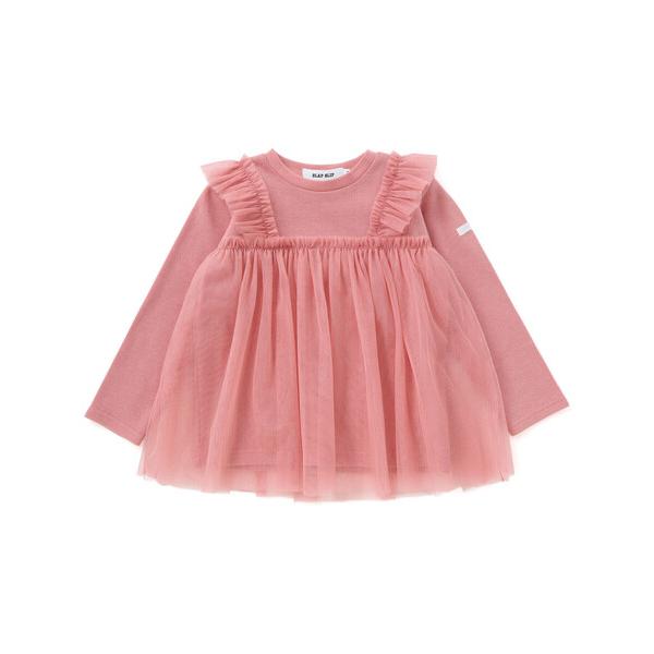 『タイムセール実施中』ZOZO問い合わせ番号:98710074ショップ:BEBE ONLINE STORE，ベベ オンラインストアブランド:SLAP SLIP，スラップスリップ商品名:ふんわりチュールビスチェドッキングトレーナー(80~13...