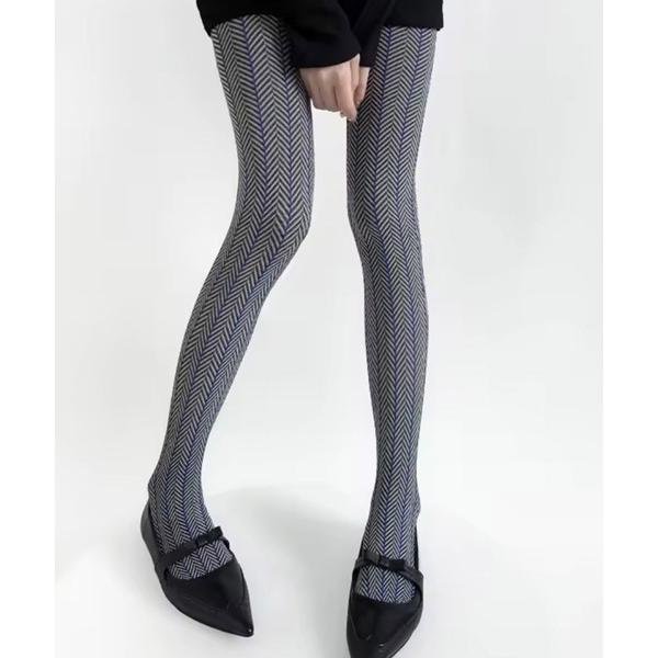 『タイムセール実施中』※このアイテムは返品・交換対象外商品です。ZOZO問い合わせ番号:98710921ショップ:Port，ポートブランド:Port，ポート商品名:【 Port / ポート 】 レトロ ヘリンボーン ライン タイツ #カテゴ...